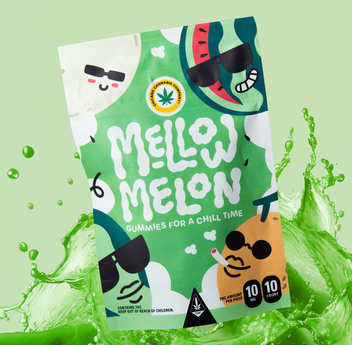 Mellow Melon THC Gummies (100mg) – Chicago Cannabis Company - Lincoln Park